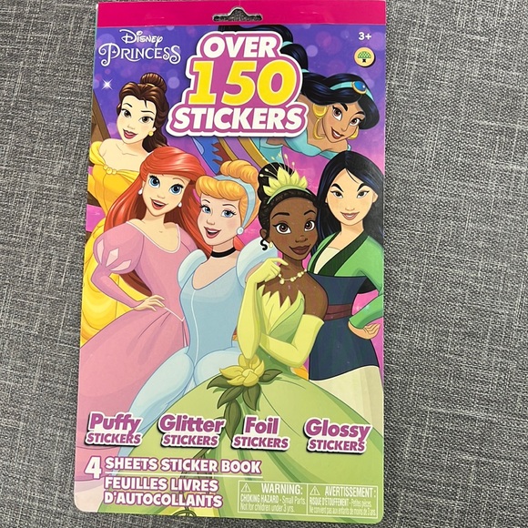 Toys | Disney Princess Sticker Book 4 Sheets Over 15 Stickers 2021 ...